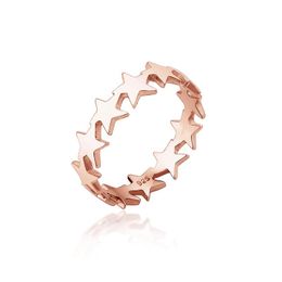 Elli Fingerring »Sterne Star Astro 925 Silber« Rosegold 56 mm Bezaubernder Damenring für Frauen