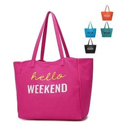 Westernlifestyle Freizeittasche Canvas Hello Weekend