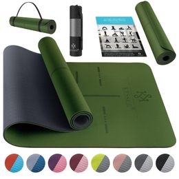 Kesser® Gymnastikmatte mit Tragegurt rutschfest TPE Yogamatte Gepolstert & rutschfest Fitnessmatte , 183 x 61 Trainingsmatte für Fitness Sportmatte, Pilates & Gymnastik Workout extradick