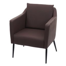 Lounge-Sessel MCW-H93a, Sessel Cocktailsessel Relaxsessel ~ Kunstleder braun