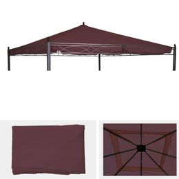 MCW Ersatzbezug für Dach Pergola Pavillon Calpe 4x4m ~ rot-braun