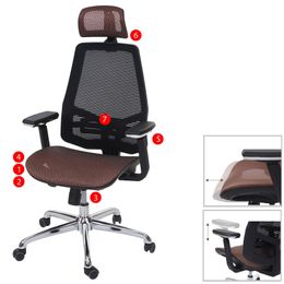 Bürostuhl MCW-A58, Schreibtischstuhl, Sliding-Funktion Stoff/Textil ISO9001 ~ mandarin/schwarz