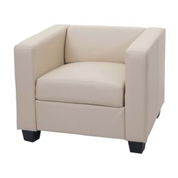 MCW Sessel Loungesessel Lille ~ Kunstleder, creme