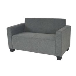 MCW 2er Sofa Couch Moncalieri Loungesofa Stoff/Textil ~ grau