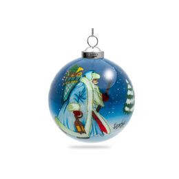 SIKORA Christbaumschmuck SIKORA K08-48 Weihnachtsmann mit Laterne Glaskugel Weihnachtskugel Innenglasmalerei D: 7