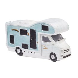 Hobbyfun Dekofigur Miniatur Camper Wohnmobil weiß/blau 8 cm