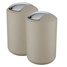 2 Wenko Brasil Kosmetikeimer 6,5 l taupe