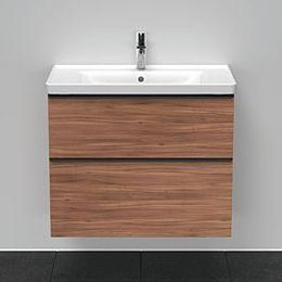 Duravit D-Neo Waschtisch-Unterschrank DE435507979 78,4 x 45,2 cm, Nussbaum Natur, wandhängend, 1 Schubkasten, 1 Auszug