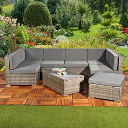 Mucola Sitzgruppe Gartenmöbel Lounge Sitzgarnitur Rattan Gartenset Sitzgruppe Terrasse