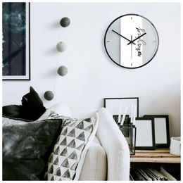 K&L WALL ART Lautlose 30cm Große Wanduhr Wohnzimmer Uhr Wandbild Amazing minimalistisch