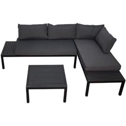 Lounge Set Gartenset kassandra Outdoor Balkon Wetterfest schwarz Jet-Line