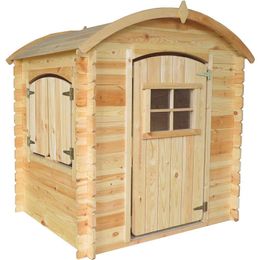 Kinderspielhaus aus Holz OHNE BÖDEN - Spielhaus im Freien für Kinder - B112xL146xH145 cm/1,1m2 Gartenspielhaus - Timbela M505-1