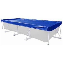Evolution Abdeckplane Rechteck 600x300 cm Blau mit Übermaß Sommer & Winter Pool Schwimmbad - blau