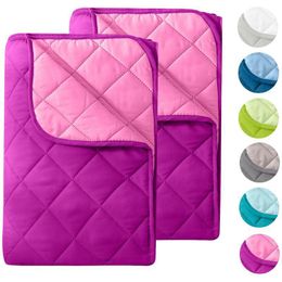 wometo 2 Stück Microfaser Sommer Steppbett im Wende-Design 135x200 – OekoTex lila und pink kochfest 95° Leichtsteppbett für Camping und heiße Tage i ohne