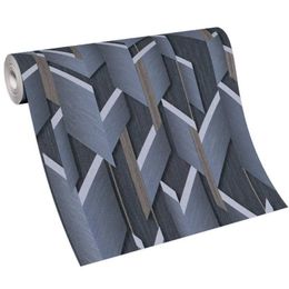 K&L WALL ART Guido Maria Kretschmer Vliestapete Fashion for Walls blau Geometrische Tapete - blau