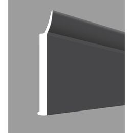 Meeth Flachprofil für Fenster und Haustüren pvc, 50 x 3 mm, selbstklebend mit Dichtlippe, Länge 220 cm, Farbe: titan