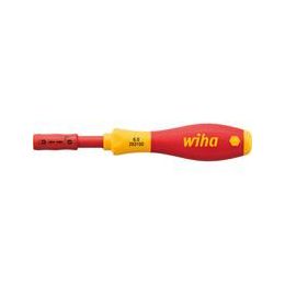 wiha Schraubendreher-Bithalter SoftFinish electric slimVario rot/gelb, f&uuml;r 6mm slimBits