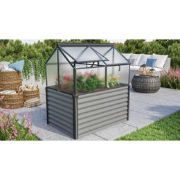 Hochfrühbeet Gaia Jumbo schwarz 122 x 83 x 137 cm 4 mm hkp (mit Unterbau) - Vitavia