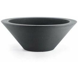 Moderner Vase Schio Bowl Essential aus Kunststoff für Gartenvase und Blumen und Pflanzen -100 cm / Anthrazit