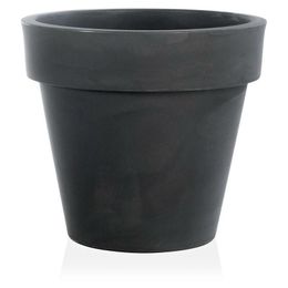 Outdoor Runde Vase Standard One Essential aus Kunstoff für Pflanzen und Blumen -80 cm / Anthrazit
