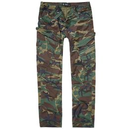 Brandit Adven Slim Fit Cargo Hose woodland, Gr&ouml;&szlig;e S