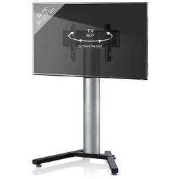 Vcm TV Standfu&szlig; 26-70 Zoll VESA bis max. 600x400 Fernseh St&auml;nder aus Alu TV St&auml;nder Ma&szlig;e ca. H. 125 x B. 90 x T. 72 cm Fernsehstand Stadino Mini