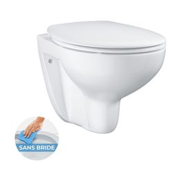 Grohe - Bau Ceramic wandhängendes WC-Set, spülrandlos + WC-Deckel zum Abnehmen (BauClassic)