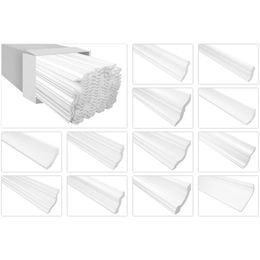 Marbet Design - Stuckleisten xps Styropor weiß 2 Meter Deckenleisten Wandleisten E-Leisten Modelle: E-27 / 11x23mm, 50 Meter / 25 Leisten