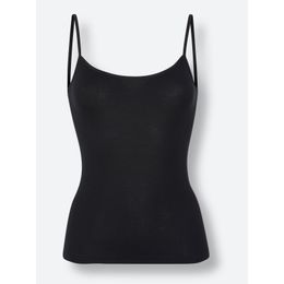 Nina von C. Damen Tr&auml;gertop aus Feinripp, schwarz, Gr&ouml;&szlig;e 38