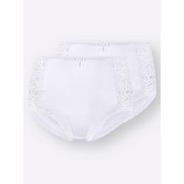w&auml;schepur w&auml;schepur Damen Taillenslip mit Spitzen-Details, wei&szlig;, Gr&ouml;&szlig;e 44/46