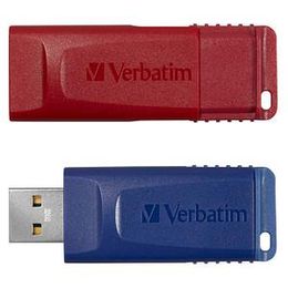 Verbatim USB-Sticks Slider rot, blau 32 GB