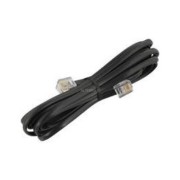 goobay Telefonkabel RJ-11 4-Pin schwarz, 3 Meter