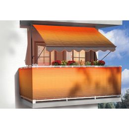 Angerer Freizeitmöbel Klemmmarkise orange-braun, Ausfall: 150 cm, versch. Breiten, braun|orange