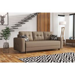 Sofa scandis Couch ausziehbar mit Bettkasten Schlafsofa DN19+VG8 - Furnix