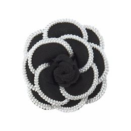 Firetti Brosche Schmuck Geschenk Ansteckschmuck Ansteckblüte, Haarklammer, schwarz|weiß