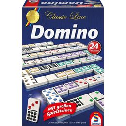 Schmidt Spiele Spiel, Classic Line, Domino, mit extra großen Spielsteinen, bunt