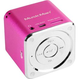 Technaxx Mini MusicMan Soundstation Portable-Lautsprecher (3 W), rosa