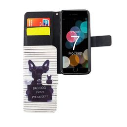 König Design Hülle Handy Schutz für Apple iPhone 7 Case Cover Tasche Wallet Etui Handyhülle