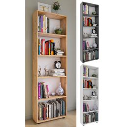 Vcm Holz Aufbewahrung Stand Regal Bücherregal Deko Bücher Standregal Bulas 5 Fächer