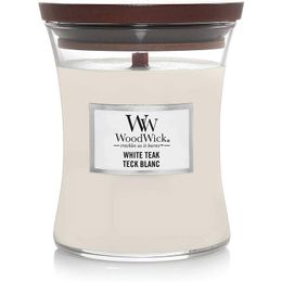 WoodWick - white teak medium hourglass 275G