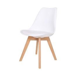 Set mit sechs skandinavischen Stühlen VLSY Weiß - Weiß