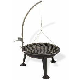 Dema Edelstahl Schwenkgrill Holzkohlegrill 3-beinig ø 55 cm Grillrost Feuerschale