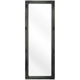 Beliani Wandspiegel Schwarz rechteckig 50 x 130 cm Kunststoff mit eleganter Ausstrahlung Rechteckig Klassisch - Schwarz