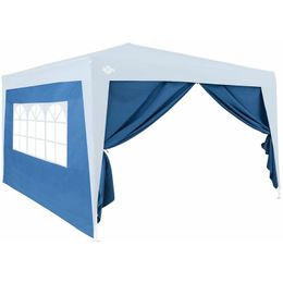 Deuba 2x Seitenwände Pavillon Capri Faltpavillon Partyzelt Gartenzelt Seitenteile Wand blau