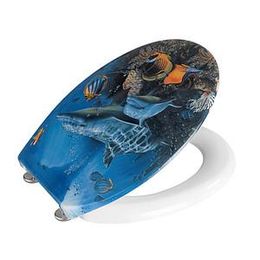 Wenko WC-Sitz Sea Life blau