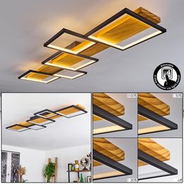hofstein Pompu Deckenleuchte LED Naturfarben, Schwarz, 1-flammig