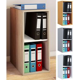 Vcm Holzregal stehend platzsparender Aktenschrank Ma&szlig;e ca. H. 74 x B. 35 x T. 37 cm Elegantes Regal B&uuml;roregal &ndash; Lona I 2f