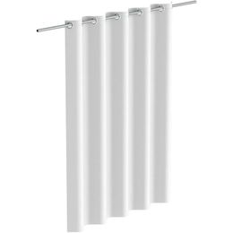 EISL® Textil Duschvorhang white (180x200 cm), waschbarer Antischimmel Vorhang, blickdichter Vorhang Dusche - Weiß