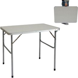 AMANKA Klappbarer Campingtisch 80x60x67 cm Leichtgewicht Klapptisch Reisetisch im Kofferformat Hell Grau - grau