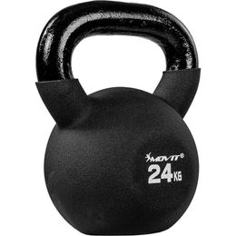 Movit - 24kg Kettlebell Kugelhantel gusseisen neopren schwarz